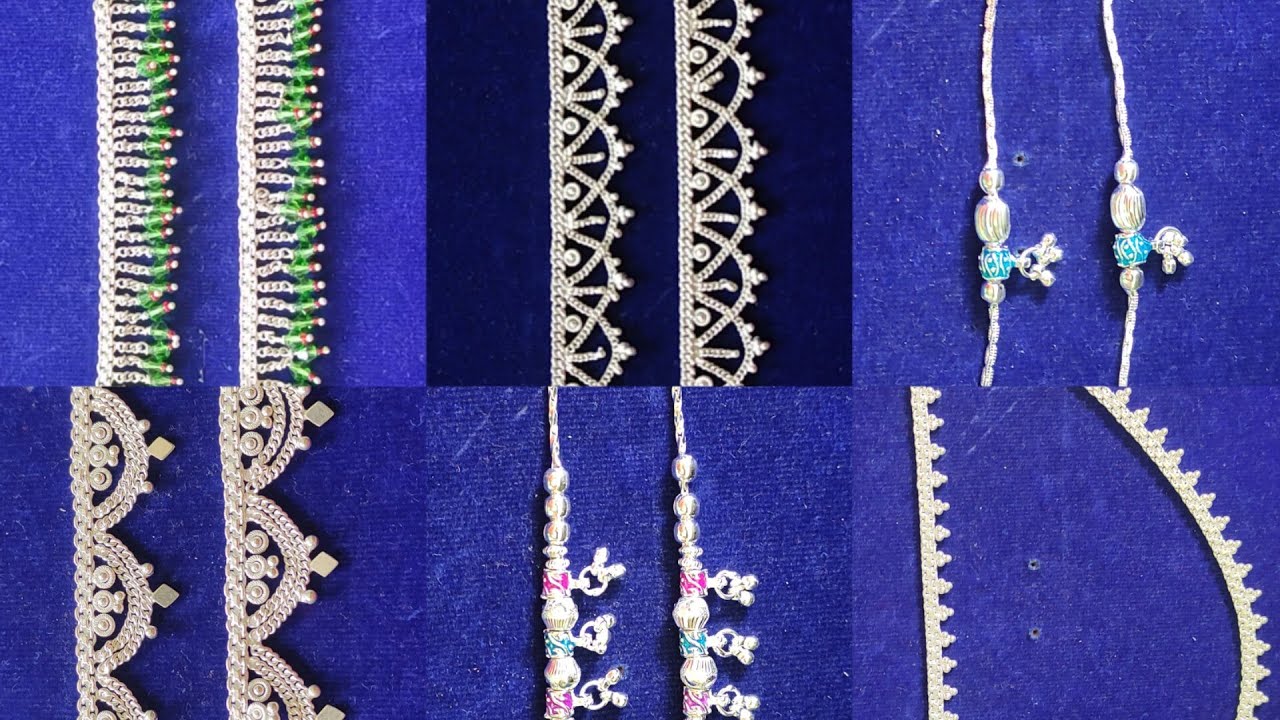 Daily Wear Silver Simple & Dijain Payal Designs With Price // Silver ...