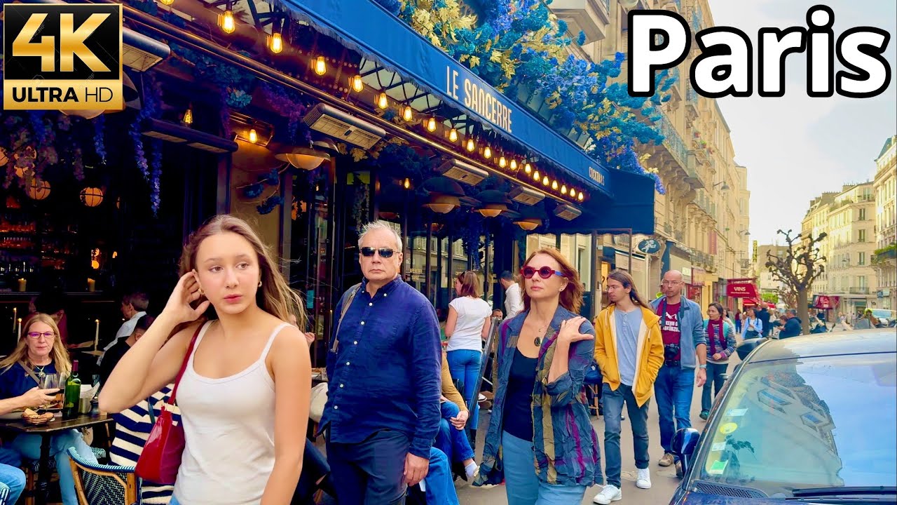 Paris, 🇫🇷France evening walk 2024-4K/Walking tour spring walking - YouTube