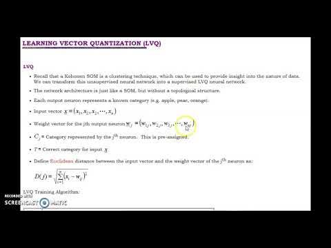 Learning Vector Quantization(LVQ) - YouTube