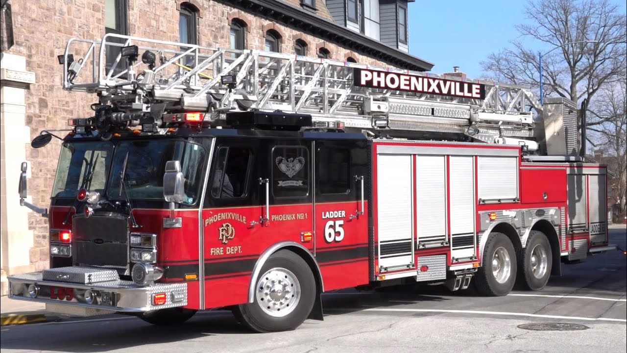 Phoenixville Fire Department Ladder 65 Responding 2/8/22 - YouTube