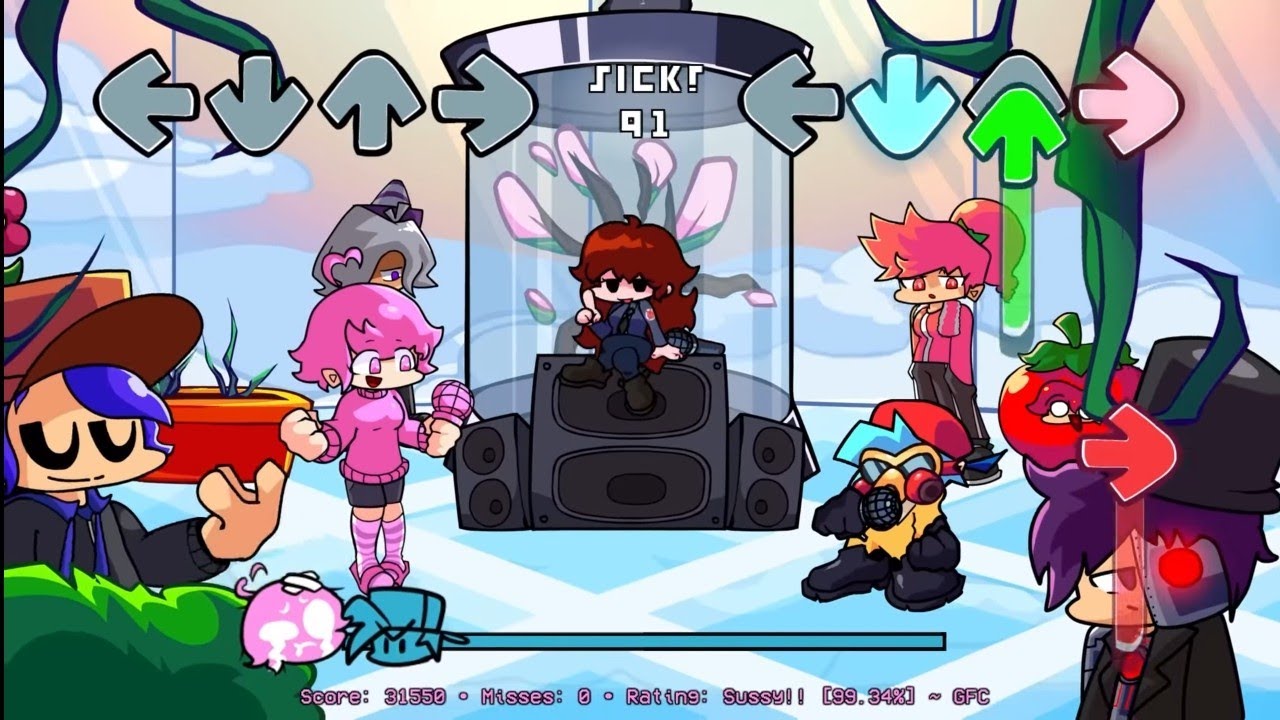 Friday Night Funkin Vs' Pink Imposter (FNF MOD) HeartBeat (Black ...