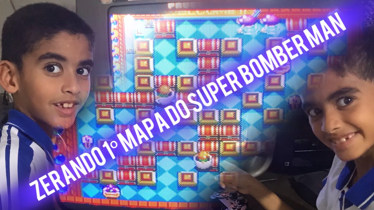 Zerando 1º mapa do Super Bomberman com Theo e Christian - YouTube