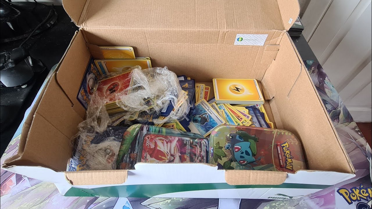 Opening Pokemon 55 Pound Mystery Box Full Of Pokemon Cards - Pokemon ...