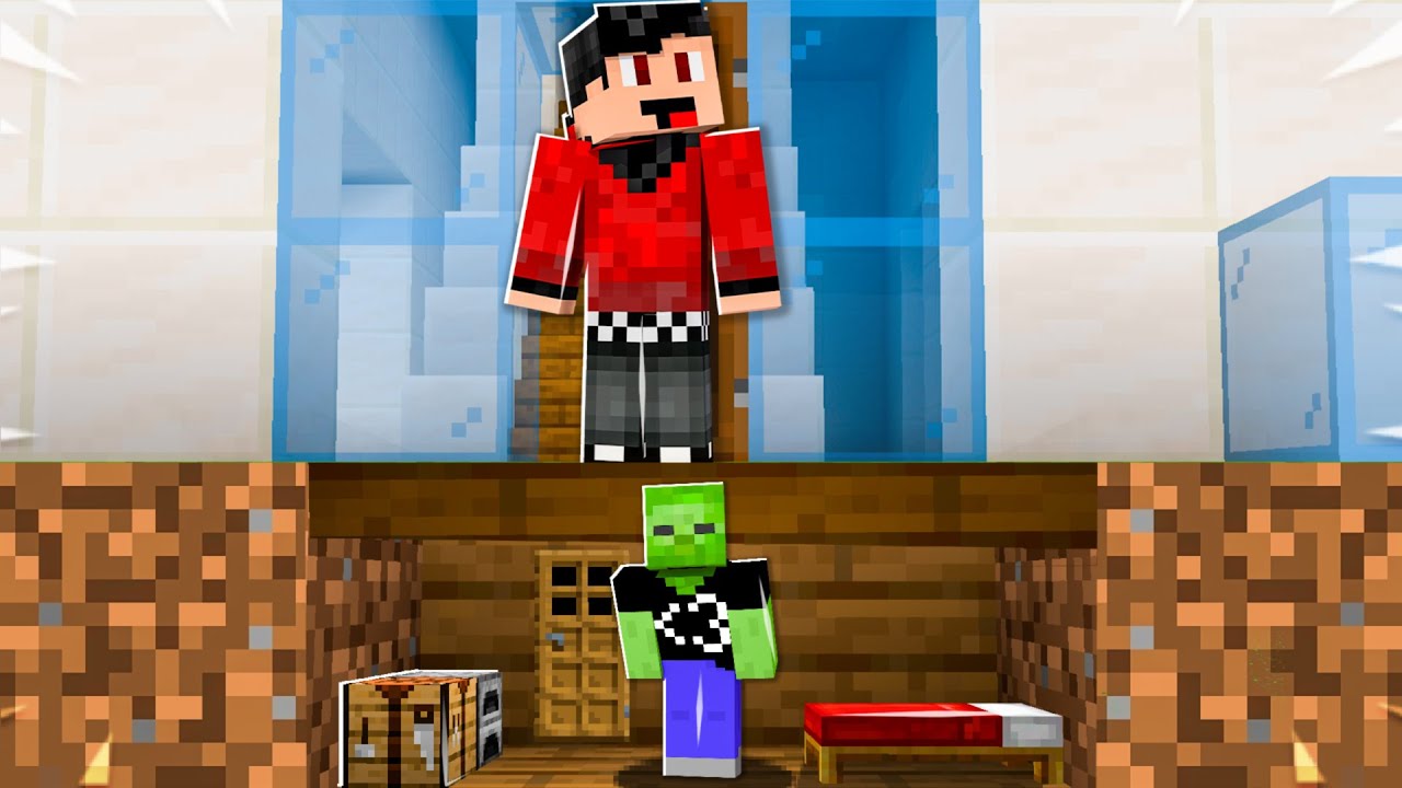 I Built a TINY HOUSE Under RageElixir's House in Minecraft! (Realms SMP ...