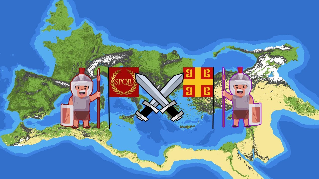 Western Roman Empire VS Eastern Roman Empire - Timelapse - YouTube