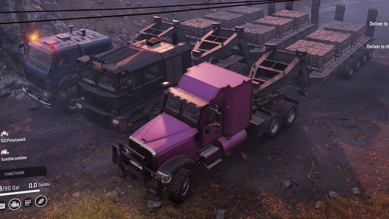 SnowRunner Multiplayer | Cement For The Region | Navistar 5000-MV ...