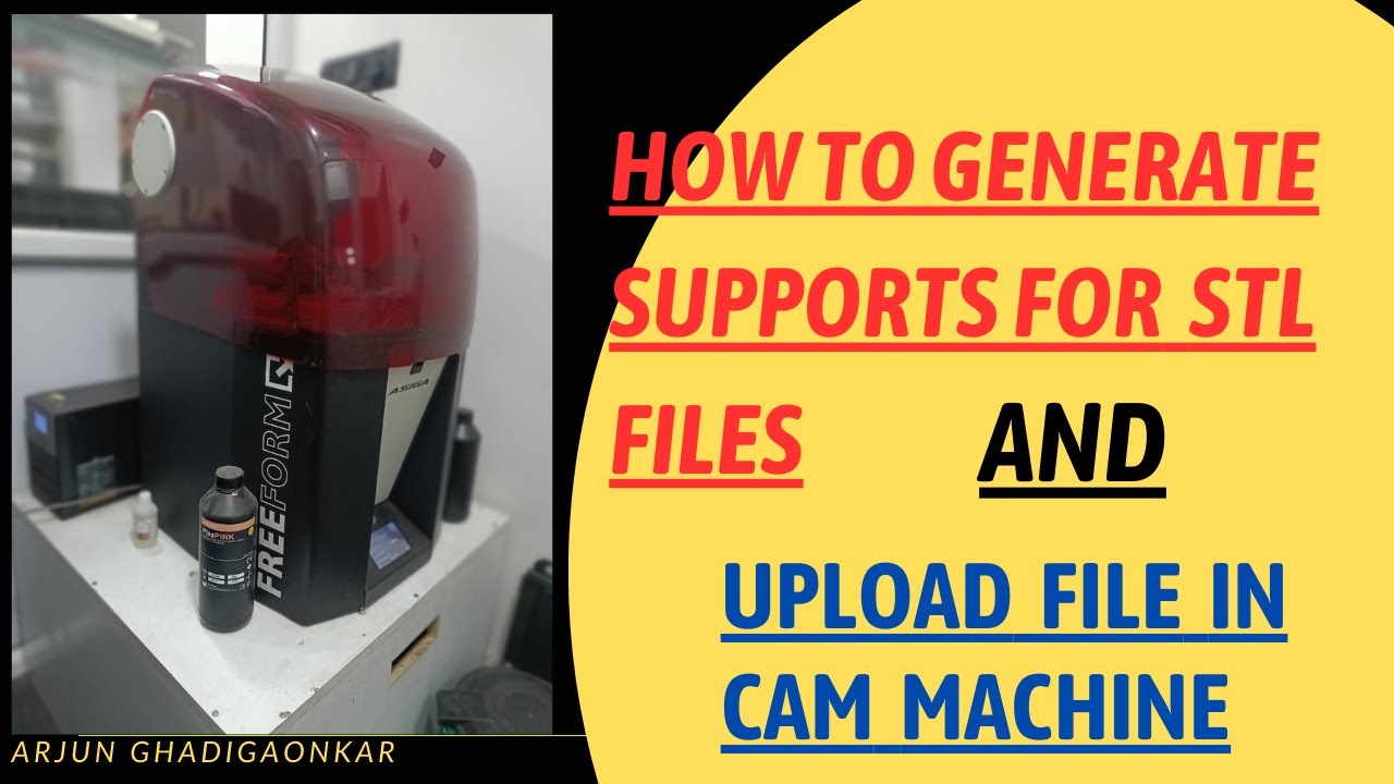 How to upload STL file | generate support in cam machine - YouTube