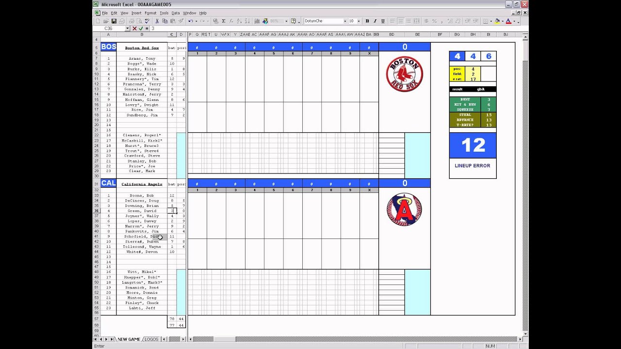 (PT2 of 8) Strat-O-Matic baseball EXCEL game player and stats. - YouTube