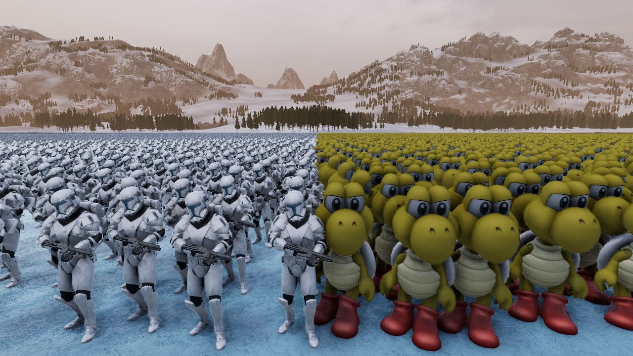 100,000 Clone Commandos Versus 100,000 Koopa Troopas || Ultimate Epic ...