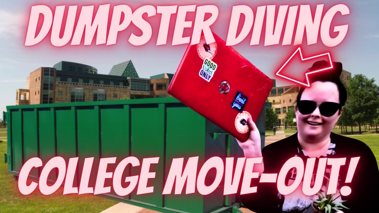 College move out Dumpster dive DAY 2! Jackpot! - YouTube