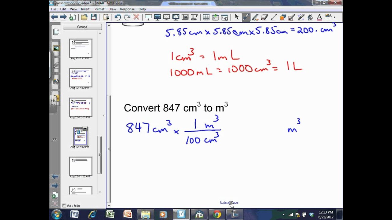 Chemistry Chapter 1, Video 6: Converting volumes - YouTube