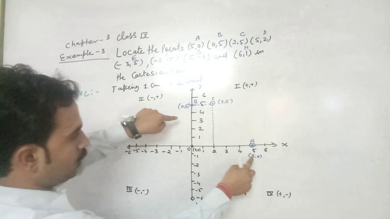 Coordinates Geometry Class ix MATHS EXAMPLE 3 & 4 full solution - YouTube