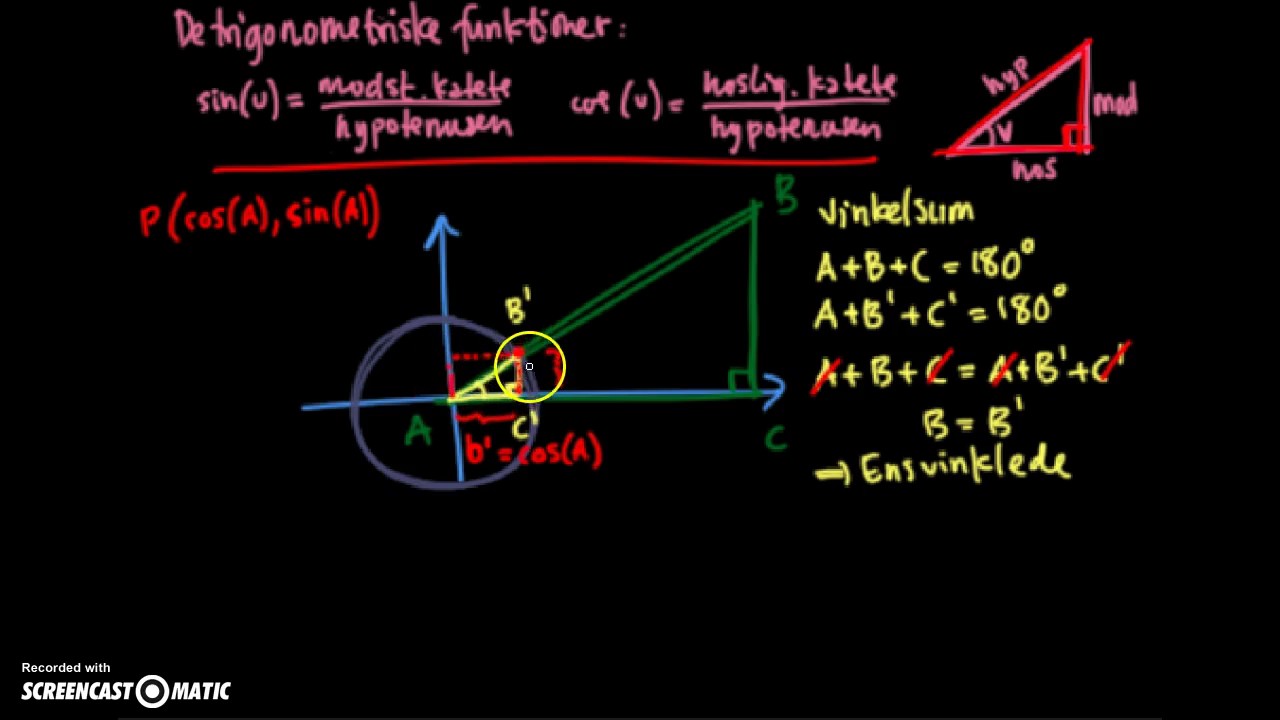 bevis for sin og cos formler - YouTube