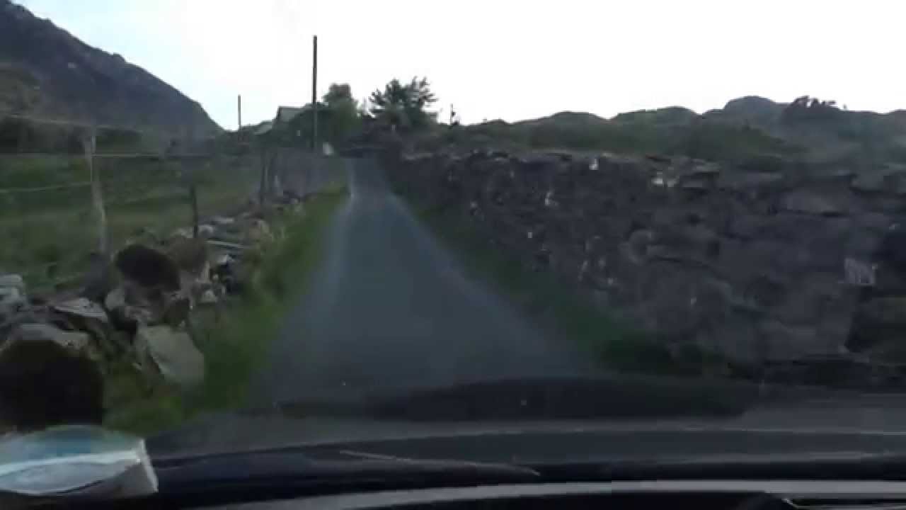 Very narrow single track road . North Wales part 1 - YouTube