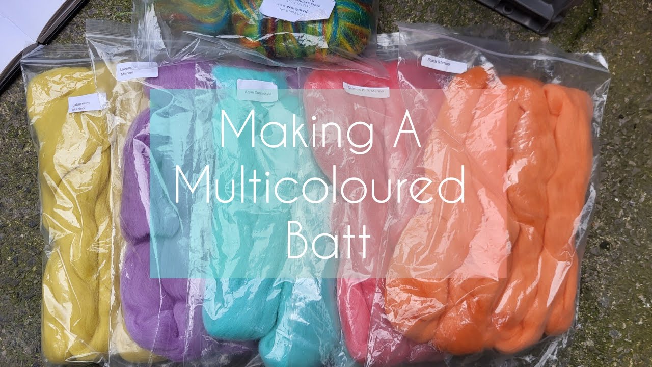 Making a Multicoloured Batt - YouTube