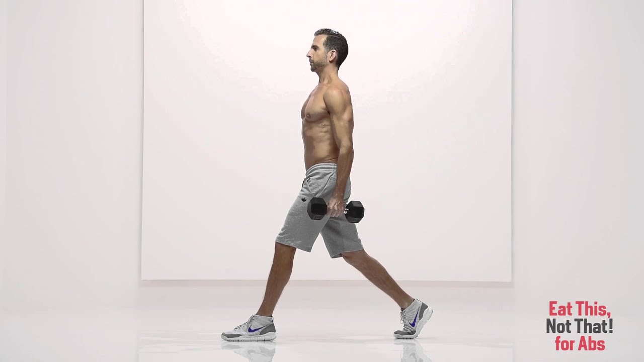 How to Do a Split Lunge with Bicep Curl - YouTube