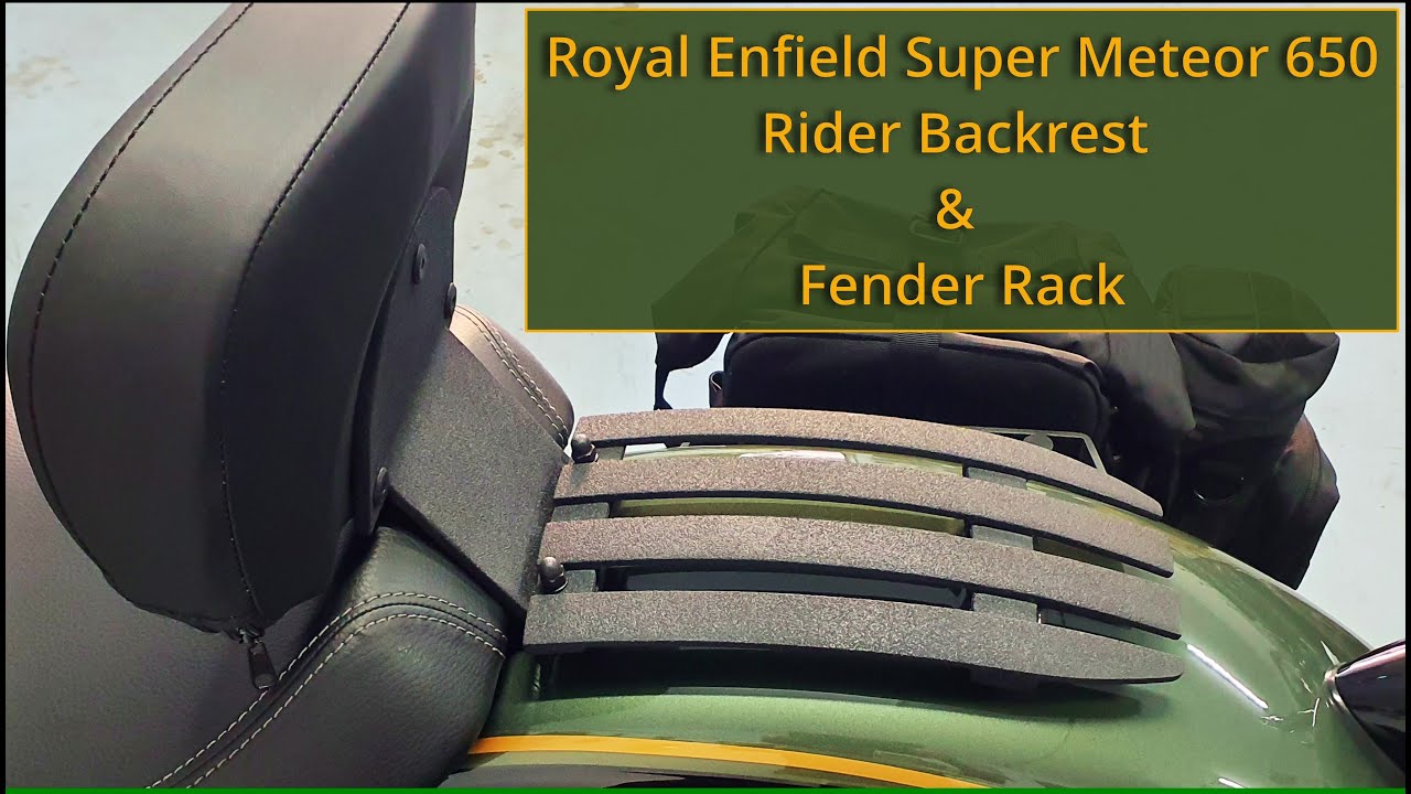 Royal Enfield Super Meteor 650 Rider, Backrest & Solo Fender Rack ...