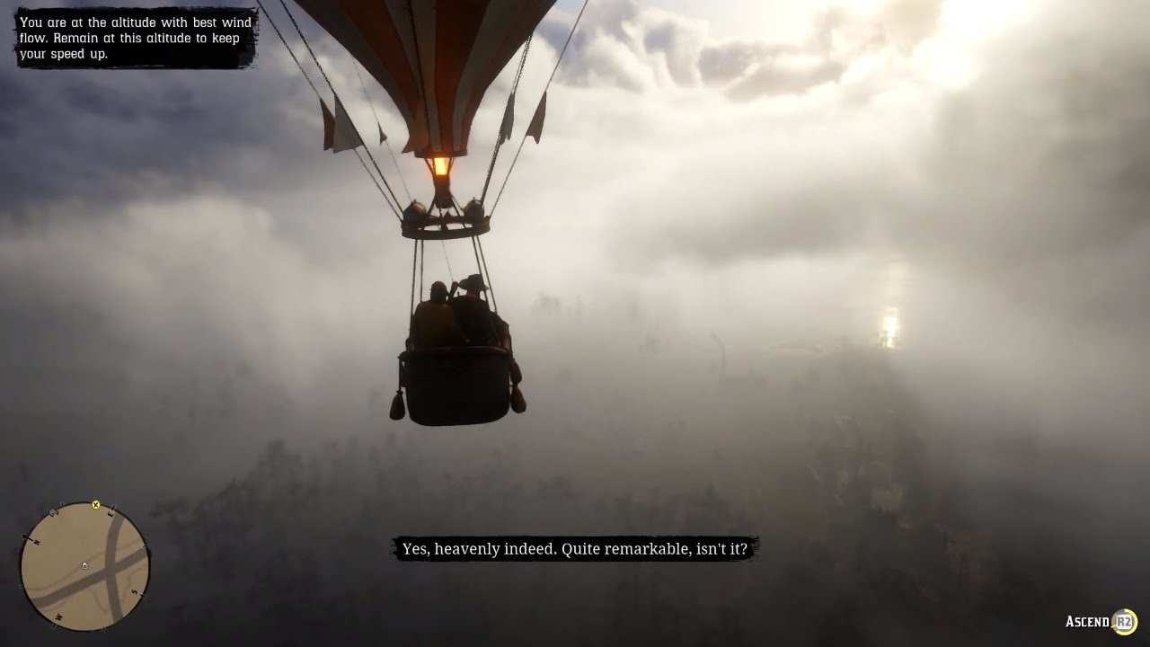 FLYING HOTAIR BALLOON CHASE RED DEAD REDEMPTION 2 - YouTube