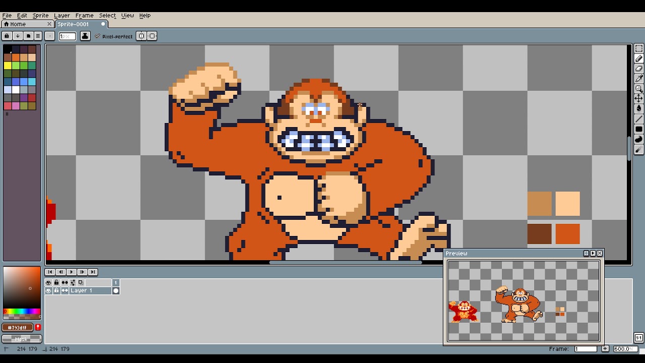 Donkey Kong (Arcade) Sprite reimagined - YouTube