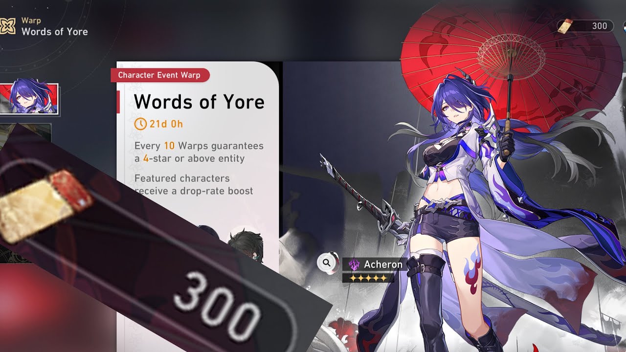 300 PULL ALL IN ACHERON LETSGO!!!【Honkai Star Rail Indonesia】 - YouTube