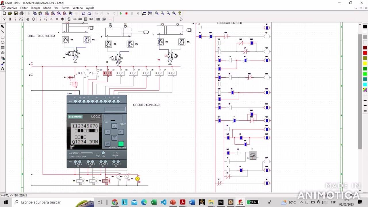 Diseño de circuitos electroneumático utilizando el PLC LOGO SIEMENS con ...