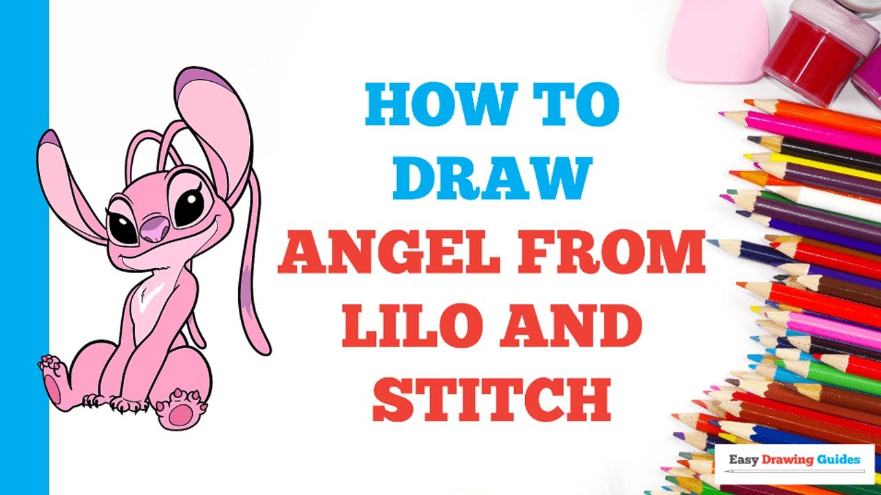 How to Draw Angel from Lilo and Stitch: Easy Step by Step Drawing ...