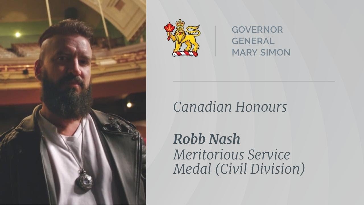 Canadian Honours – Robb Nash, O.M., M.S.M. - YouTube