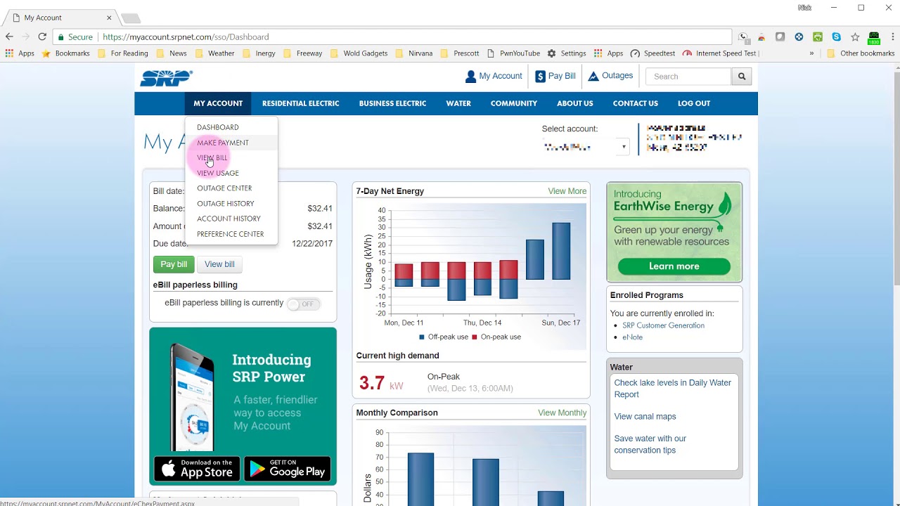 SRP Usage History Download - YouTube