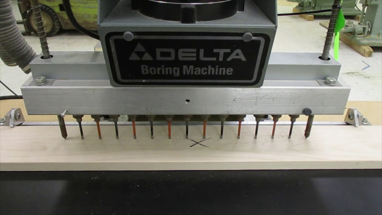 Delta Model 32-250 Hinge Boring Machine, - YouTube