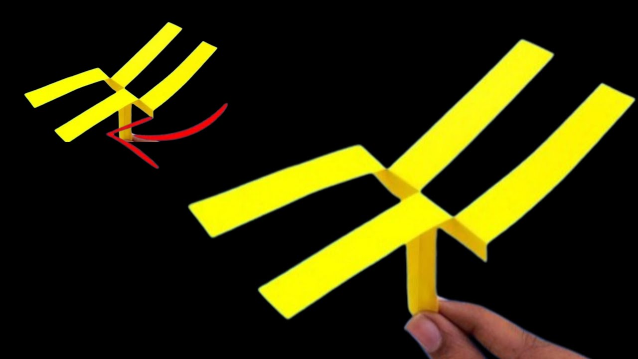 Amazing Paper Flying Helicopter - How to make Flying Paper Helicopter ...