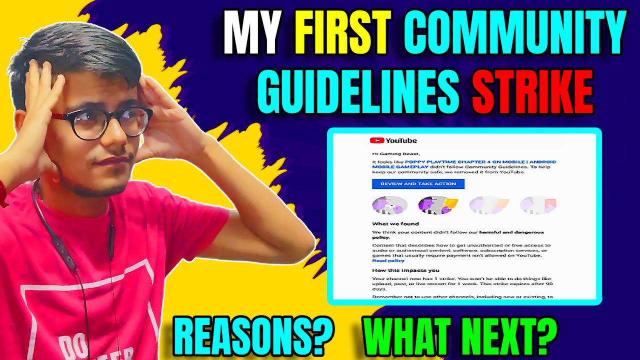 YOUTUBE GIVES ME MY FIRST STRIKE | COMMUNITY GUIDELINES STRIKE - YouTube