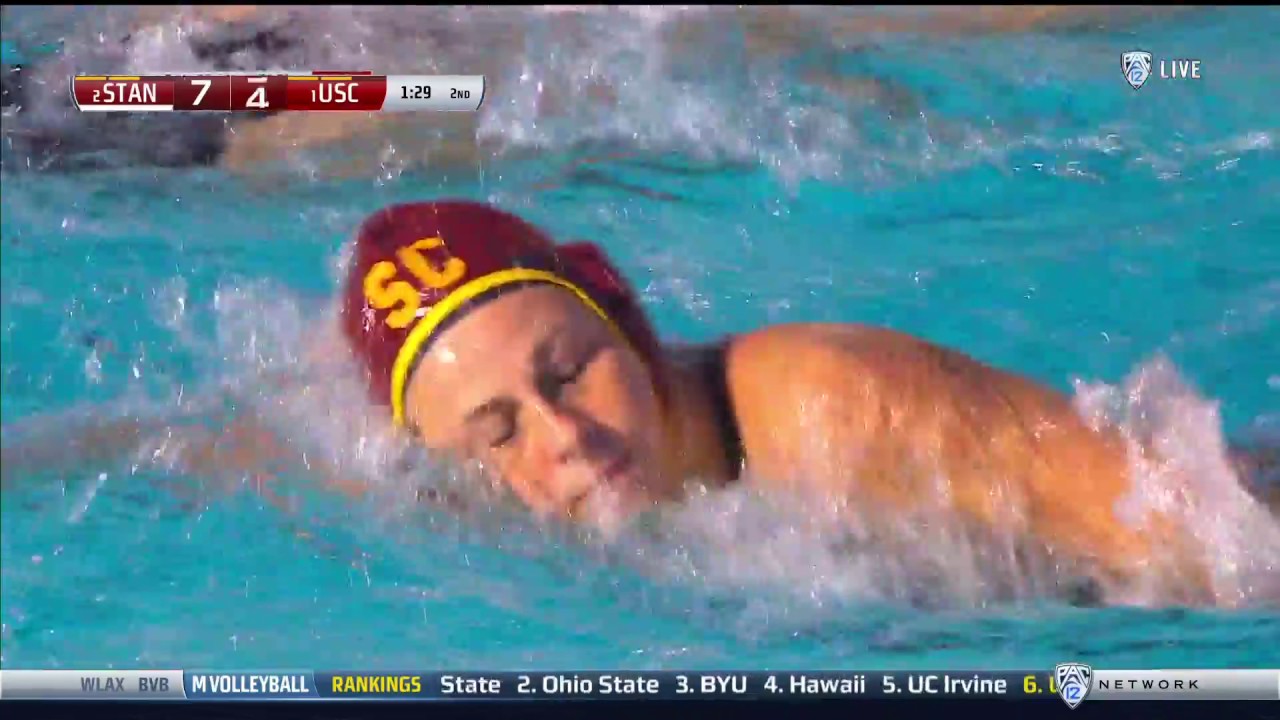 Women's Water Polo: Stanford 12, USC 8 - YouTube