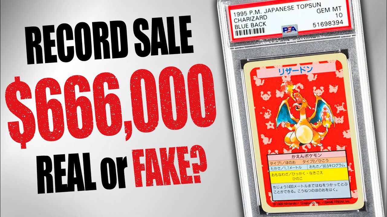 World Record $666,000 CHARIZARD Sale? (But is it Real?) - YouTube