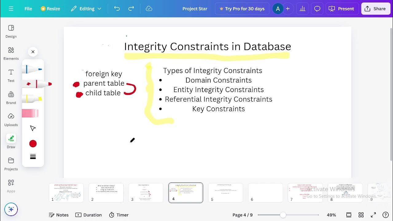 Data Independence, Integrity Constraints , Candidate key and primary key - YouTube