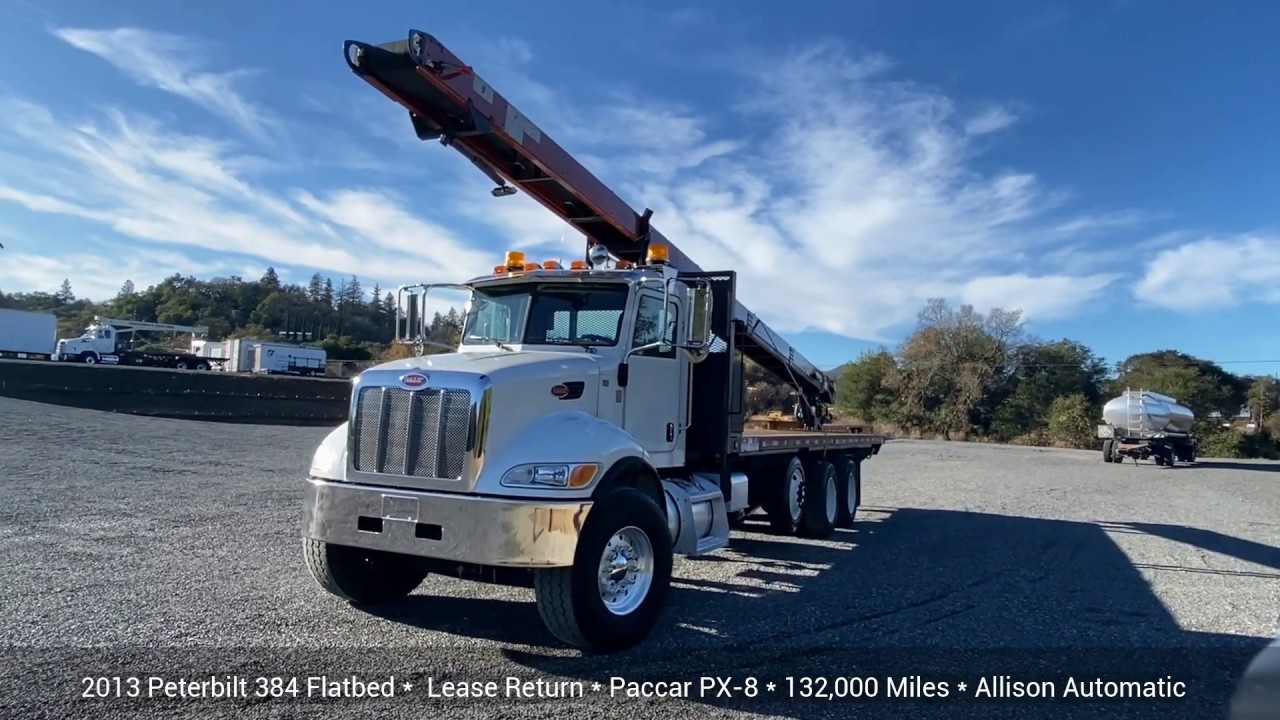 2013 Peterbilt 348 Flatbed With Cleasby 41' Conveyor For Sale I CharterTrucks.com - u11461 - YouTube