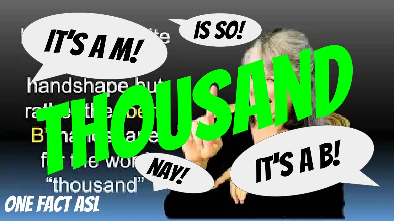 How To Sign Thousand - YouTube