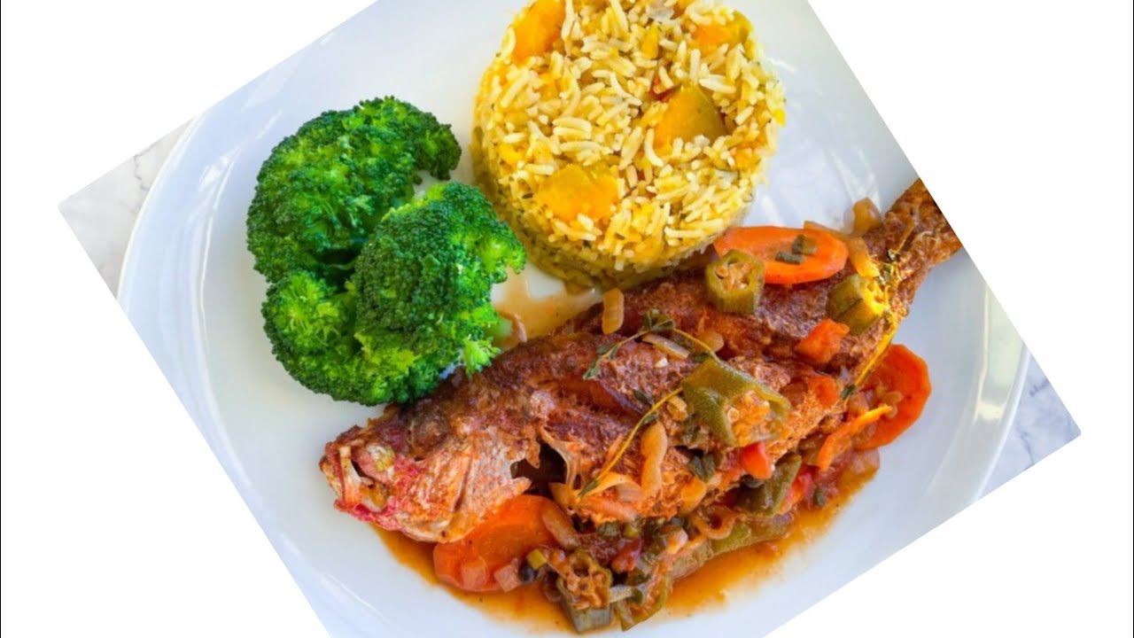 Brown stew fish and crush irish potathe yard foodz Style enjoy watching ...