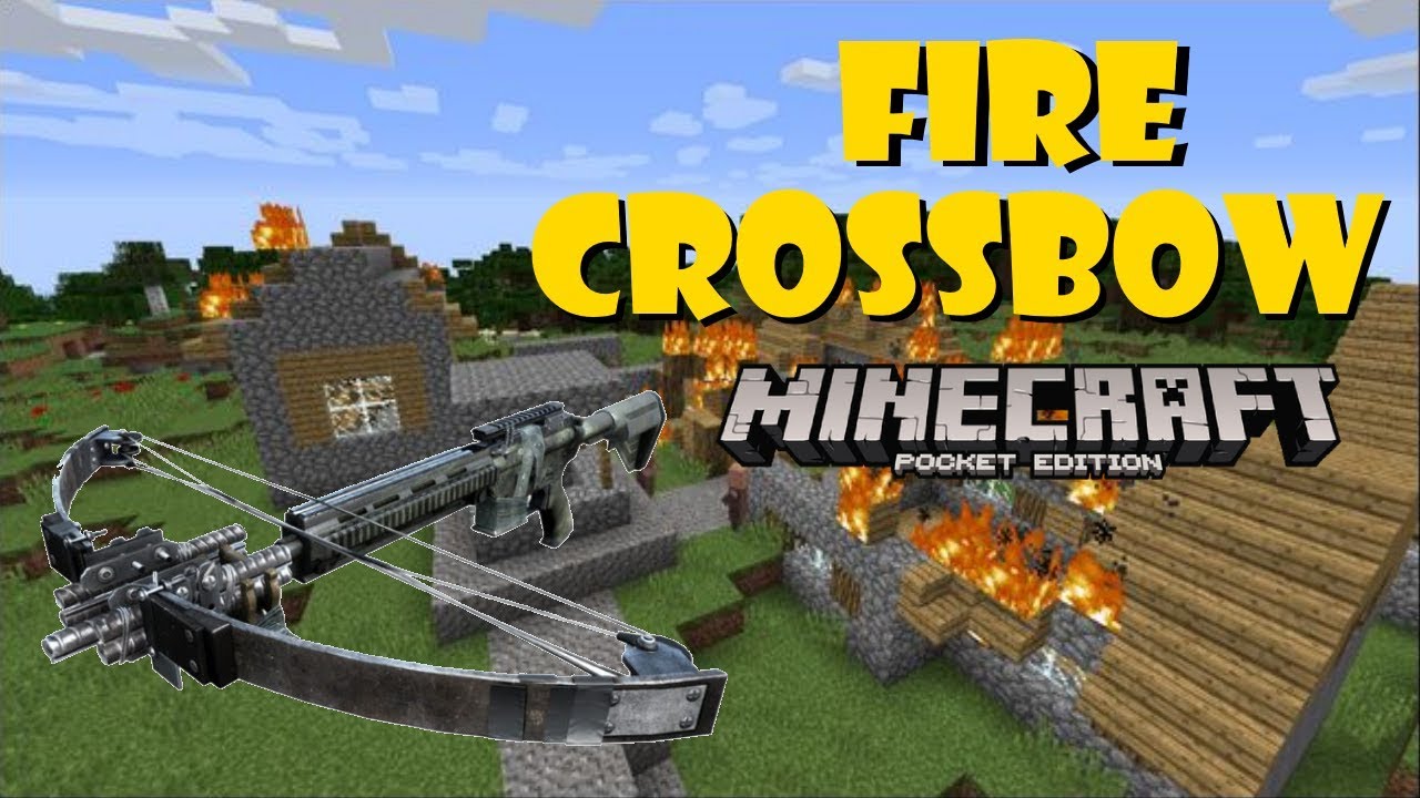 Minecraft PE: How to make a Fire Crossbow (Tutorial) - YouTube