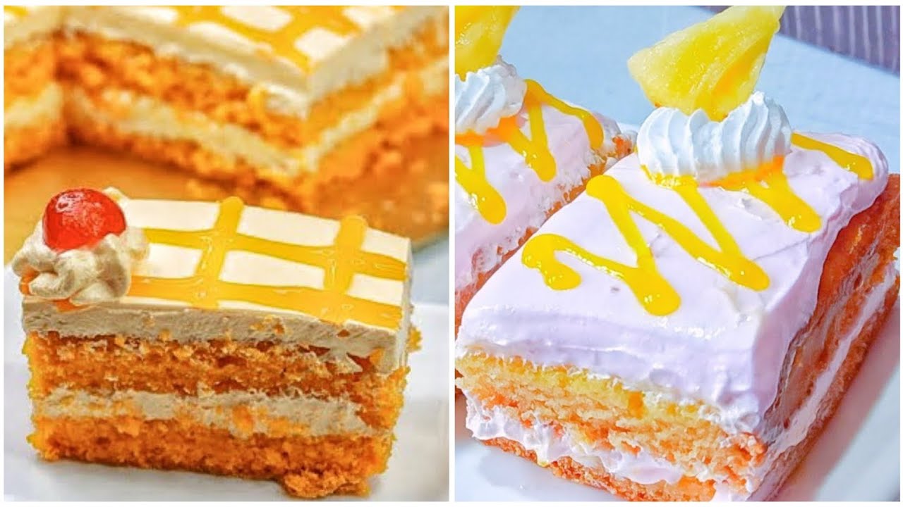 Orange Pastry Cake|Orange Cake Recipe|Pineapple Pastry Cake|Pineapple ...