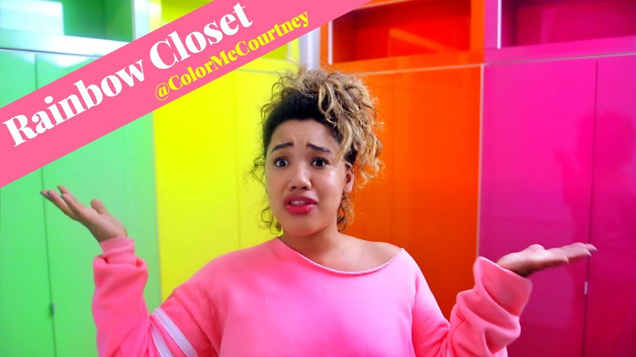 OMG! MY CUSTOM RAINBOW CLOSET // COLOR ME COURTNEY - YouTube