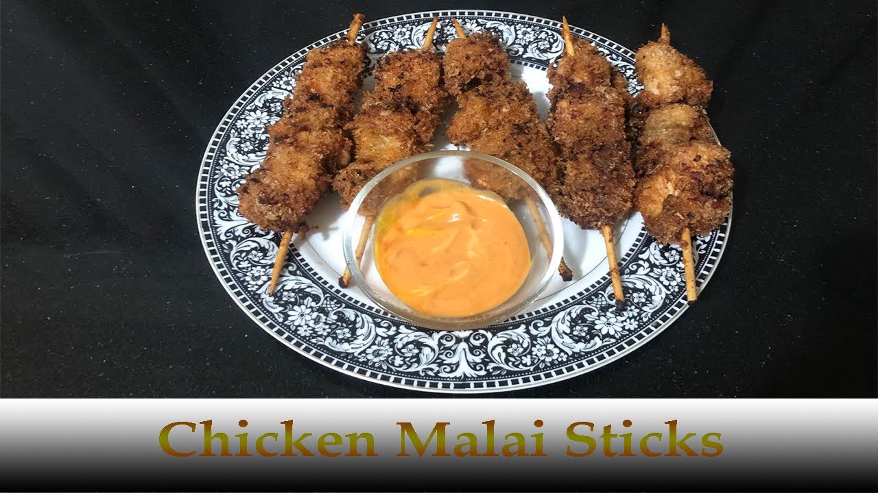Chicken Malai Stick || Malai Tikka Recipe || Chicken Malai Stick Recipe ...