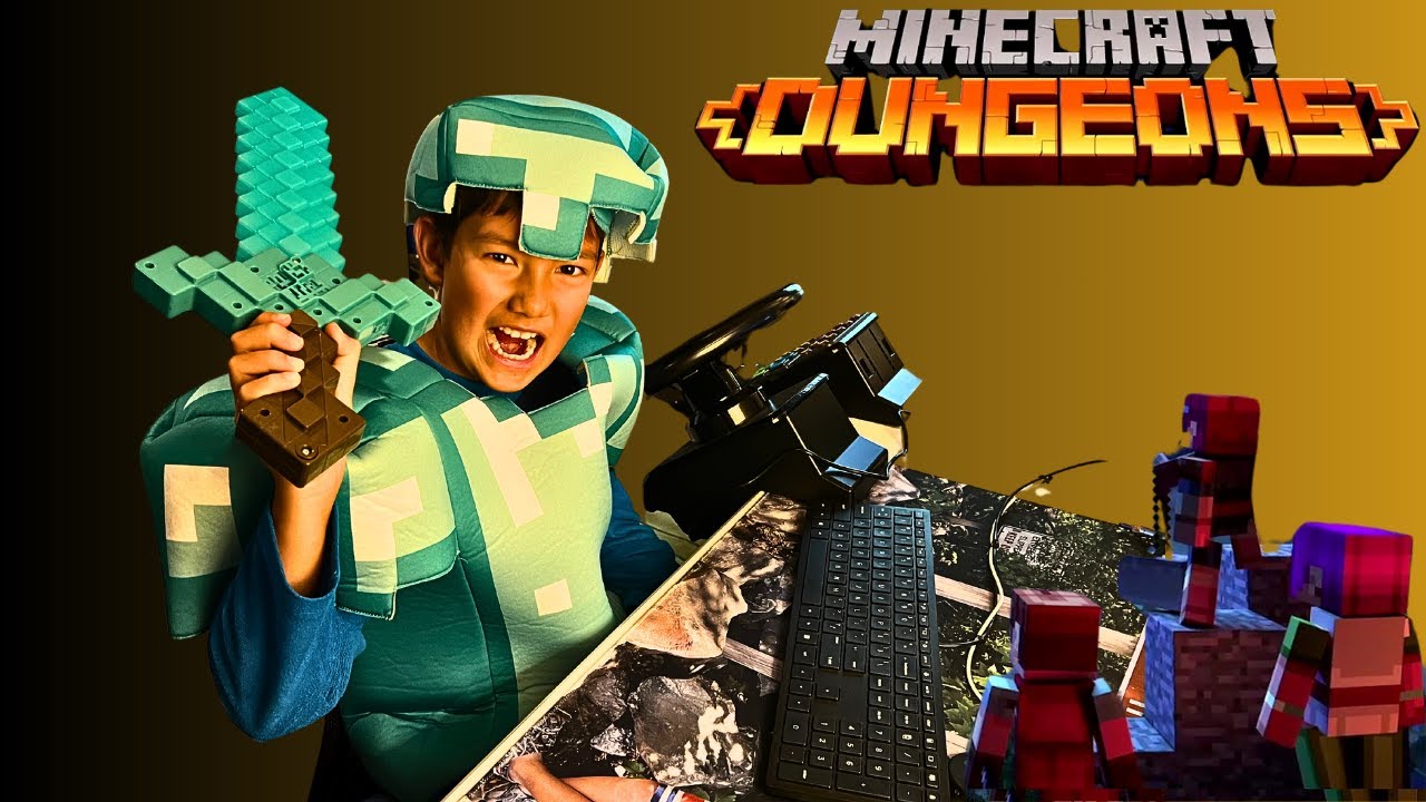 William's Minecraft Dungeons (Plays Game Wearing Minecraft Armor Kid's ...