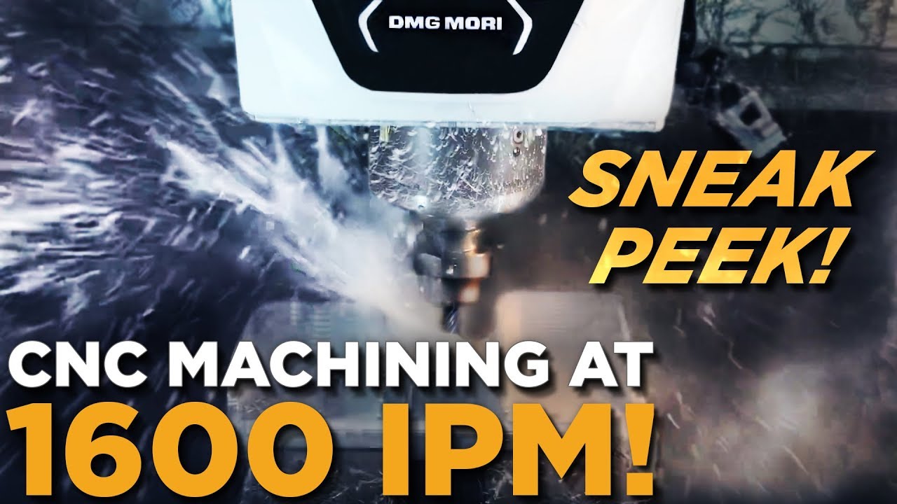 CNC Machining at 1600 IPM using PowerMill - YouTube