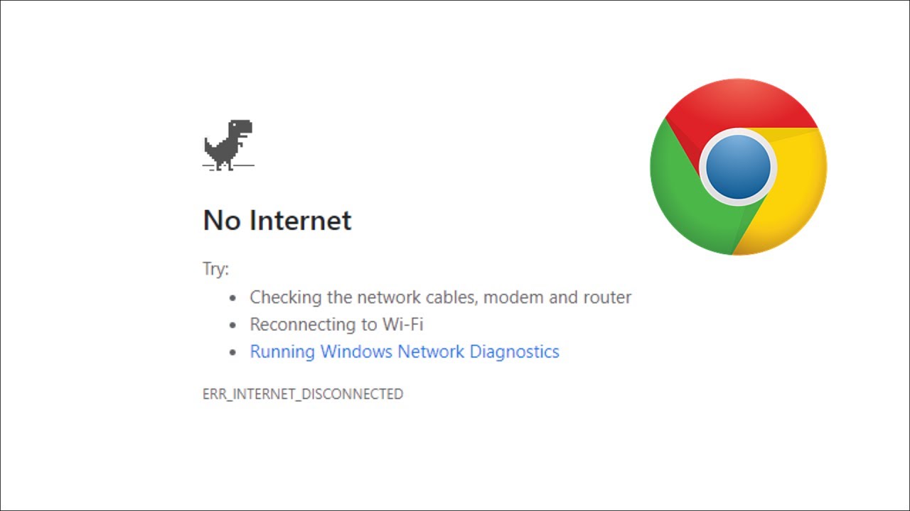 Google Chrome - No Internet - Error - Windows 11 / 10 / 8 / 7 - Fix ...
