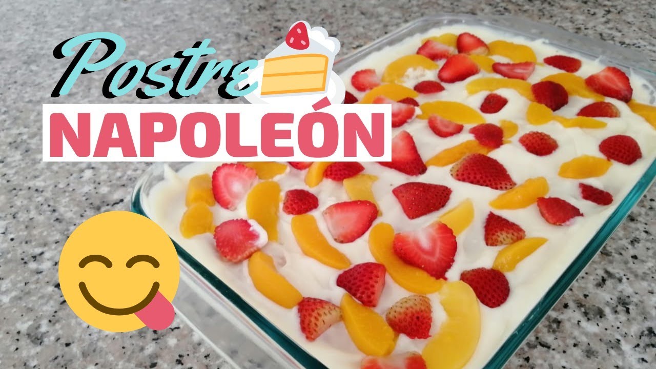 Como hacer un postre Napoleón con frutas - YouTube