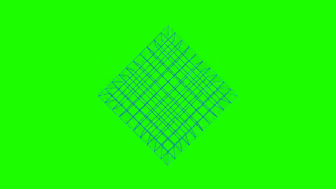 Transparent Vector Grid Cube Rotating Green Screen Animation - YouTube