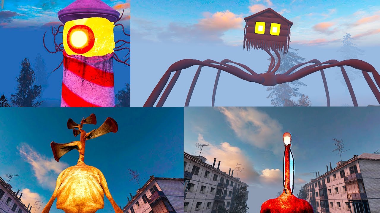 too realistic LIGHTHOUSE HEAD, SIREN HEAD vs LIGHT HEAD, HOUSE HEAD ...