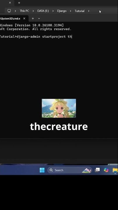 TheCreature Guide on How to Create Django Project - YouTube