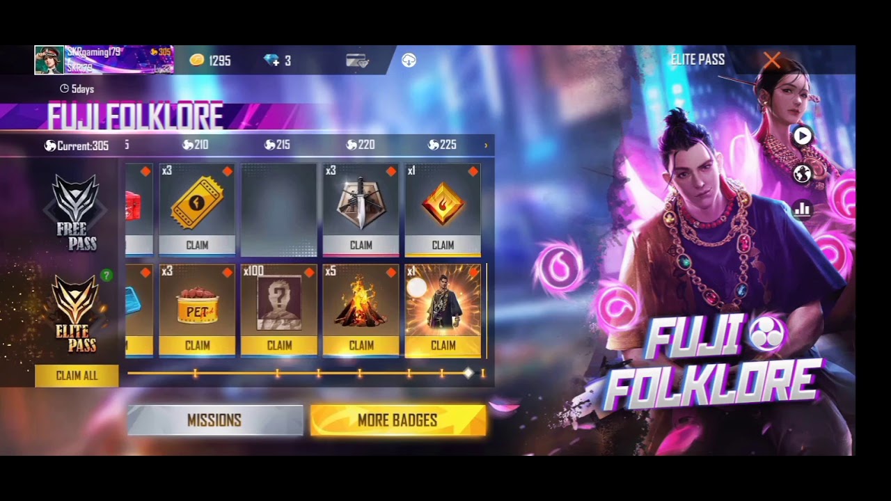 First Elite pass in free fire - YouTube