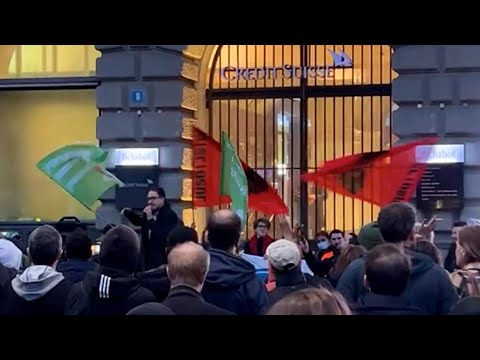 Credit Suisse Demo on March 20, 2023 in Zurich Paradeplatz 🇨🇭 ...
